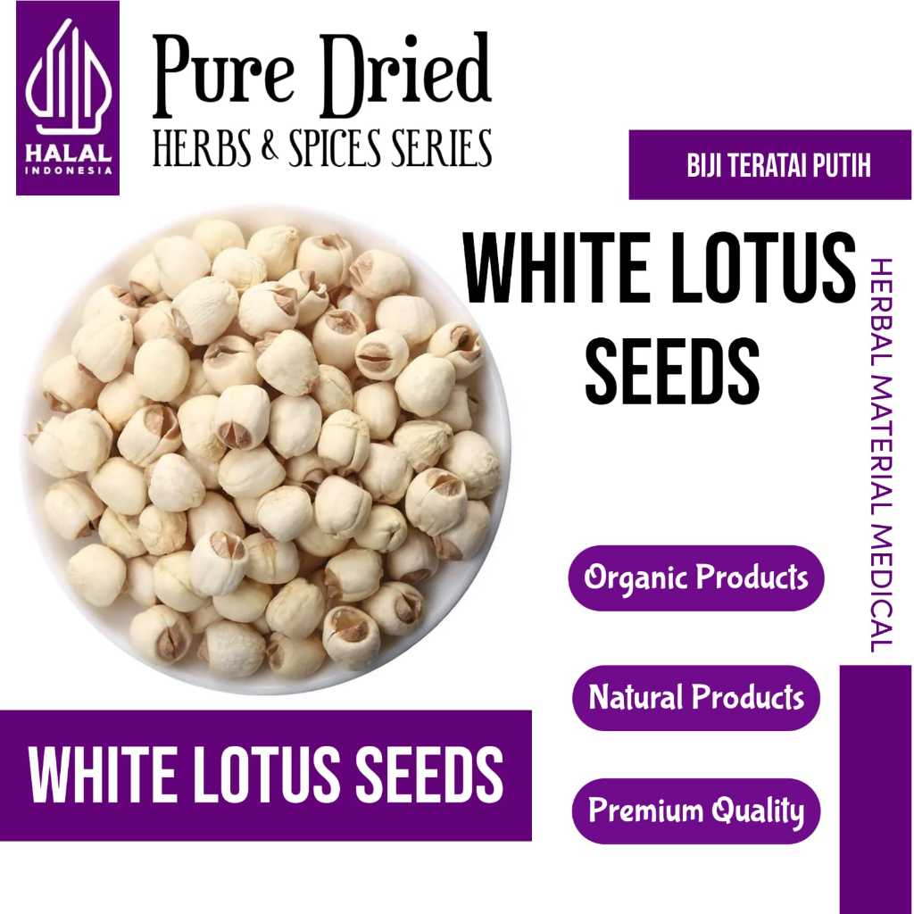Jual 50g Premium Dried White Lotus Seeds / Lien Zi /Biji Teratai Non ...