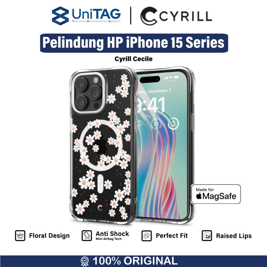 Jual Case iPhone 15 Pro Max Plus Cyrill by Spigen Cecile MagSafe Clear Motif Casing | Shopee ...