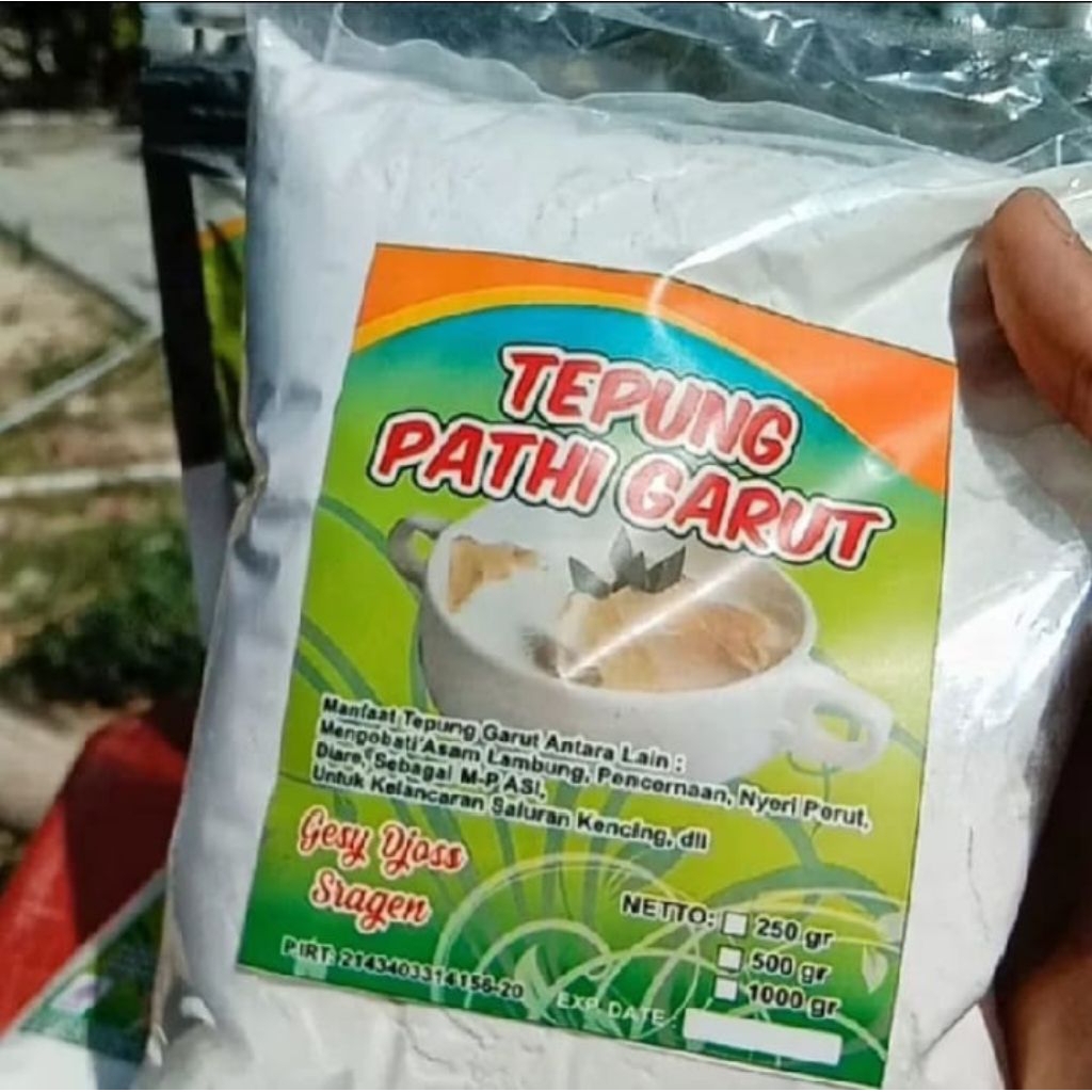 Jual Tepung Pati Garut kemasan 250 gram dan gula aren 250 gram | Shopee ...