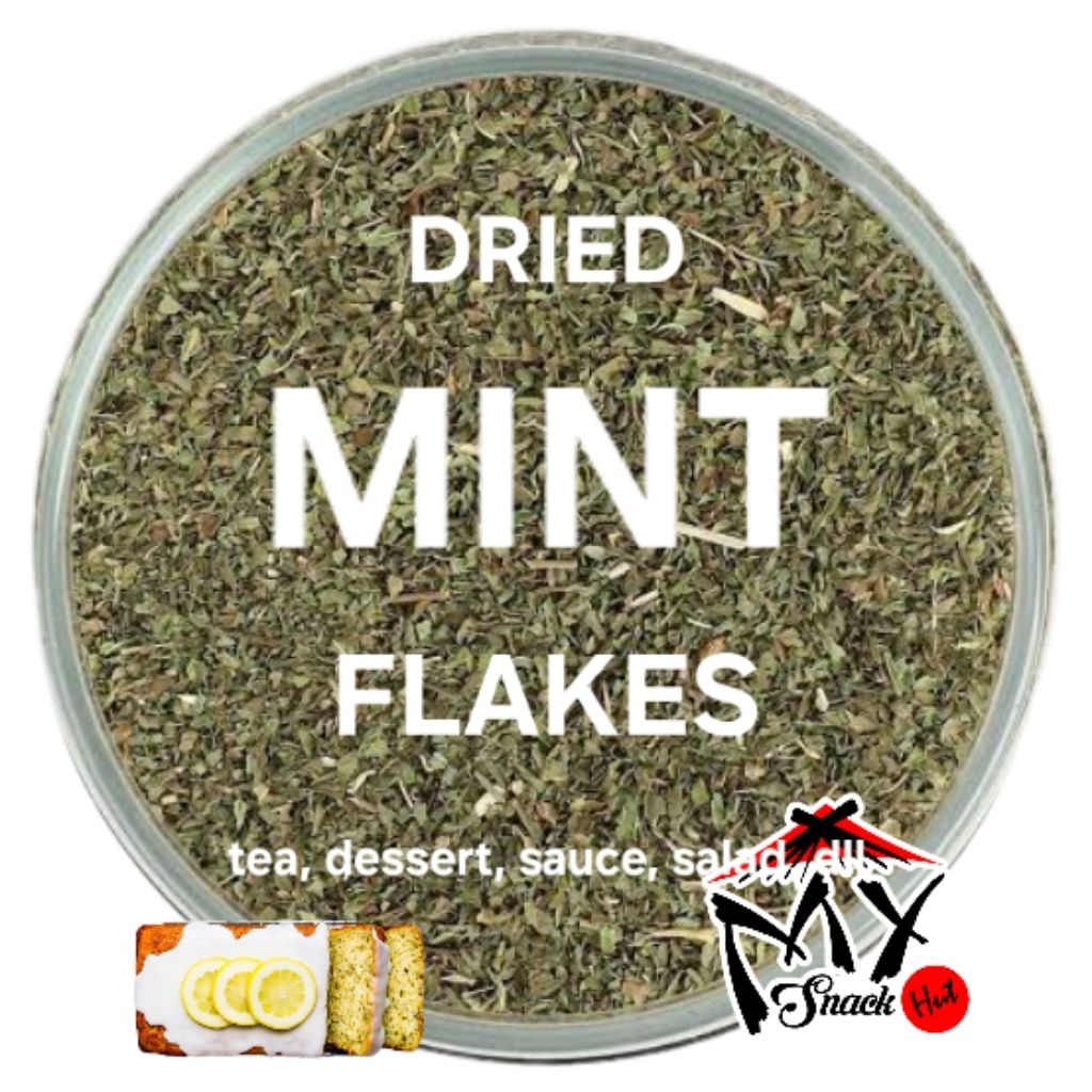Jual DRIED MINT FLAKES 100GR DAUN MINT KERING TEA TEH HERBAL DESSERT ...