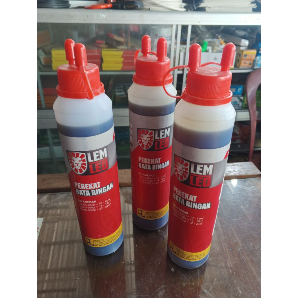 Jual perekat bata ringan Lem Leo kuat cepat praktis | Shopee Indonesia