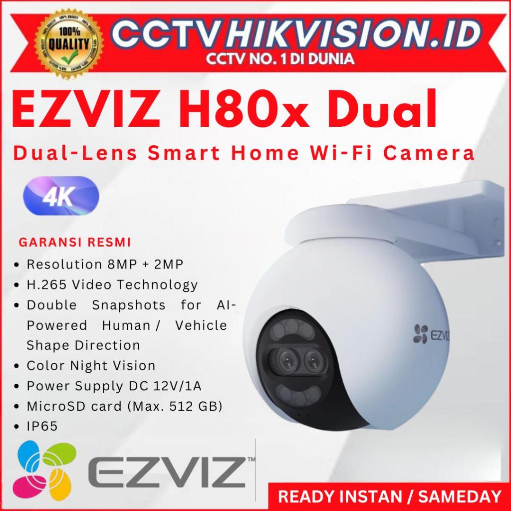 Jual Ezviz H80x 8MP 4K Dual Lens 8MP + 2MP Smart Home CCTV Outdoor Pan ...