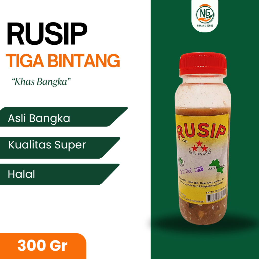 Jual RUSIP CAP TIGA BINTANG ASLI BANGKA RUSIP IKAN TERI 3 BINTANG SUPER ...