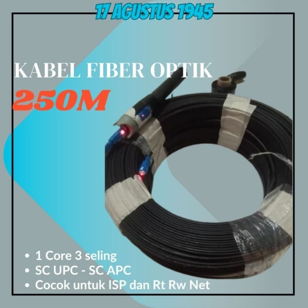 Jual kabel Fiber Optik precon 250 m 1 core 3 seling APC UPC | Shopee Indonesia