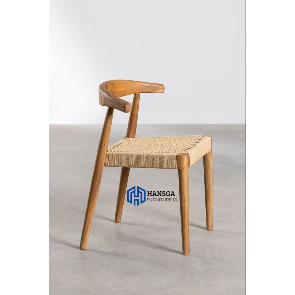 Jual kursi cafe | kursi resto | kursi makan minimalis jati anyaman tali lumb | Shopee Indonesia