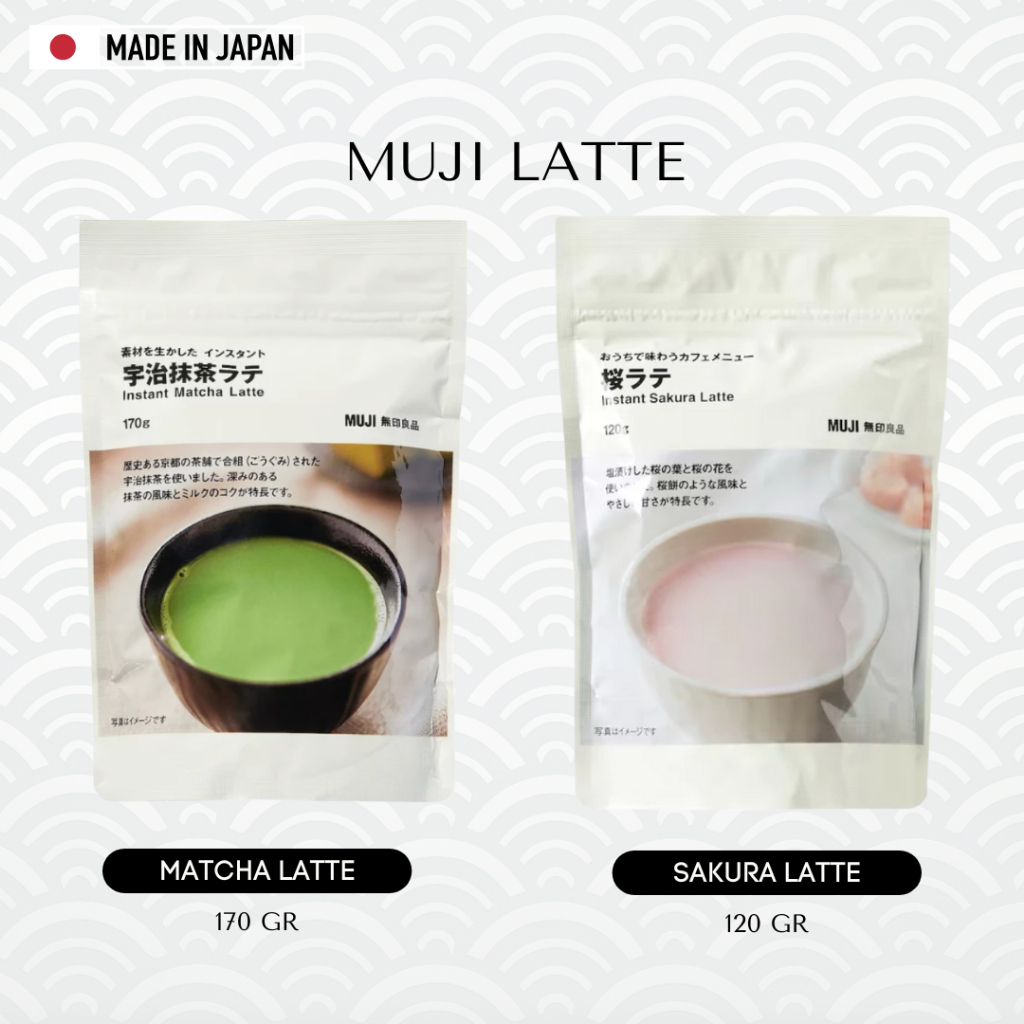 Jual MUJI Powder Drink | Matcha Latte 170 gr | Sakura Latte 120 gr ...