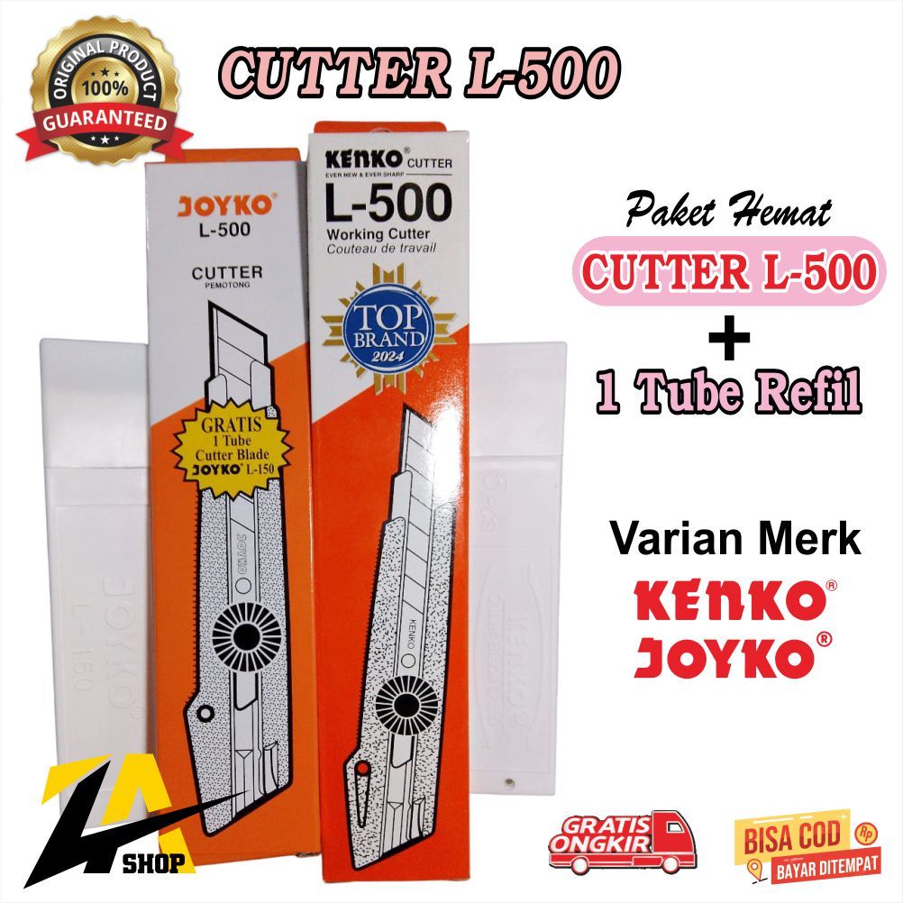 Jual CUTTER BESAR JOYKO + REFIL ISI, CUTER BESAR KENKO L -500 (18 Mm ...