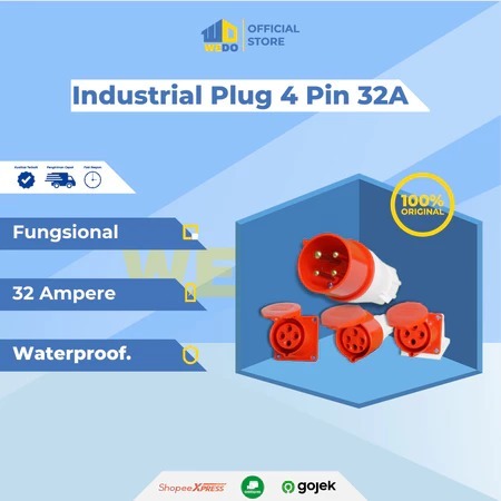 Jual Wan Dao - 1SET SEPASANG MALE AND FEMALE 4 Pin 32 A - 4 KAKI 32 ...