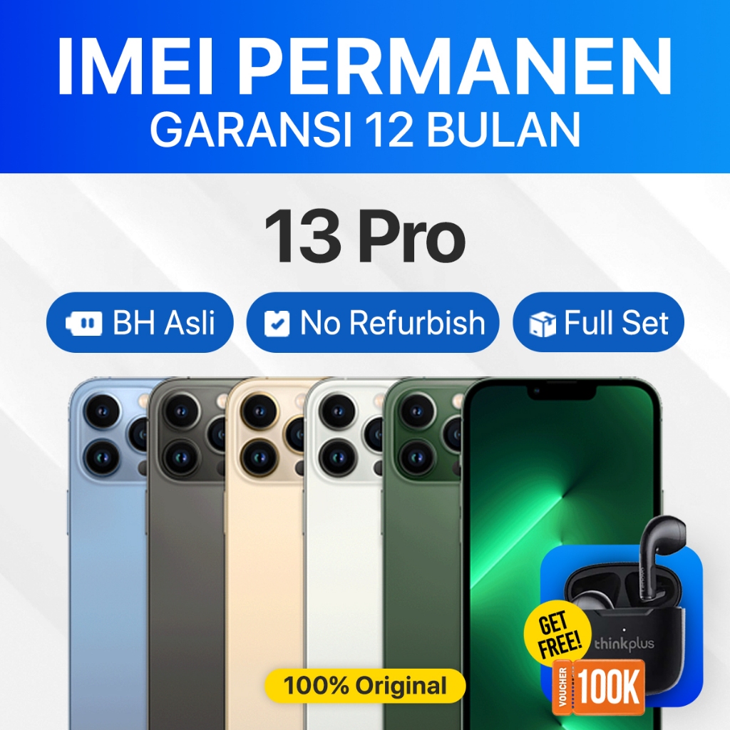 Jual iPhone 13 Pro ex iBox Beacukai IMEI Permanen Garansi 12 Bln 100% ...