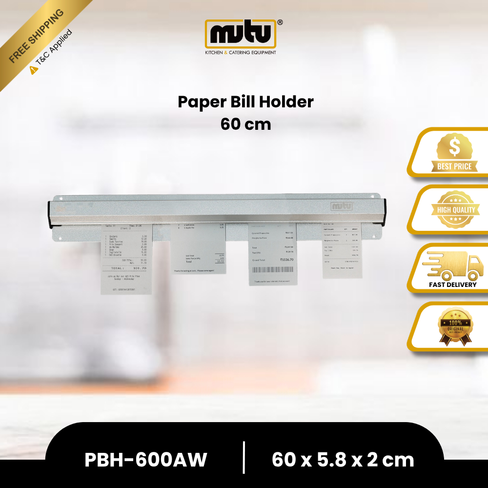 Jual MUTU Bill Holder Penjepit Menu Struk Restaurant Kafe Aluminium 60 ...