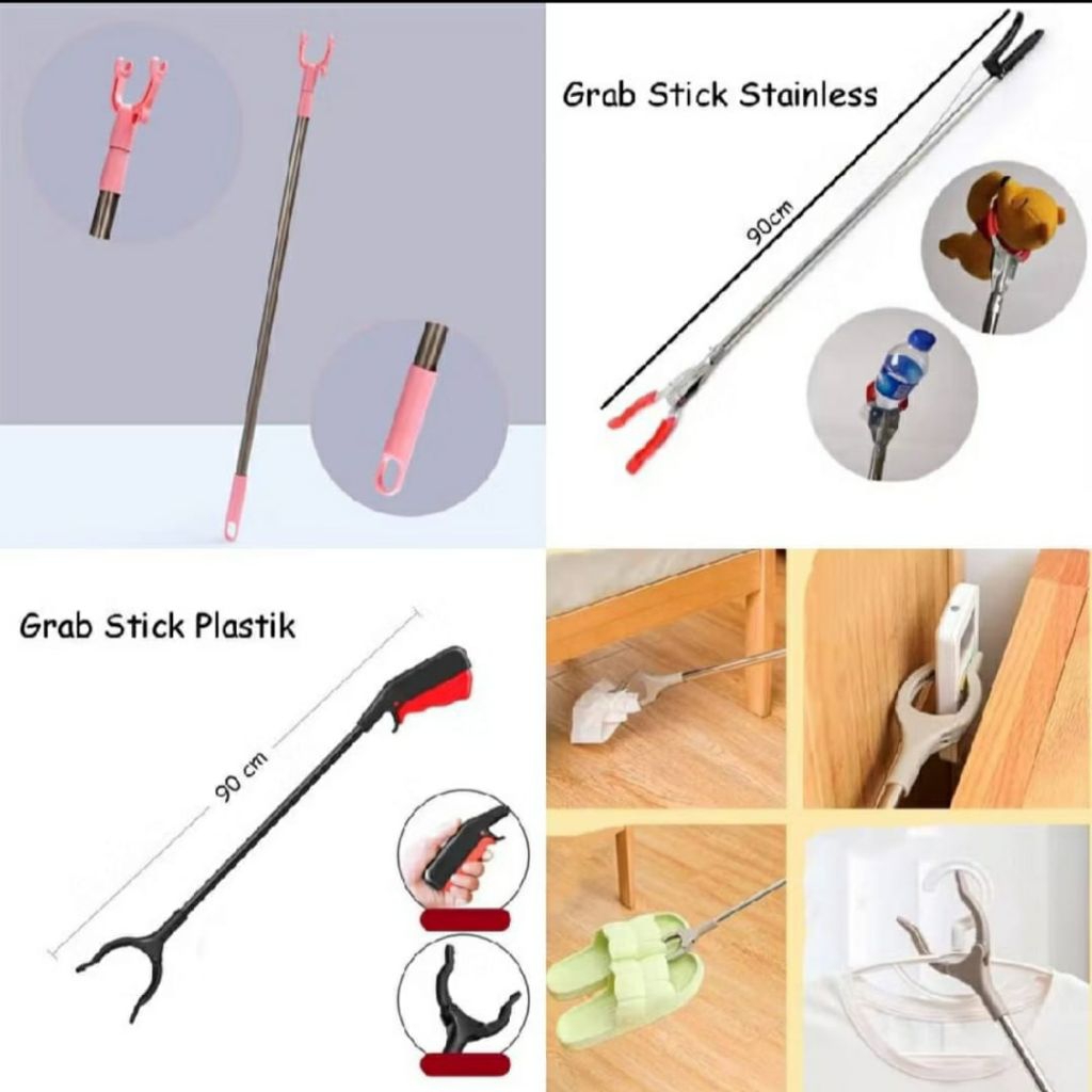 Jual Grab Stick Silver Stainless / Alat Penjepit Sampah & Penangkap ...