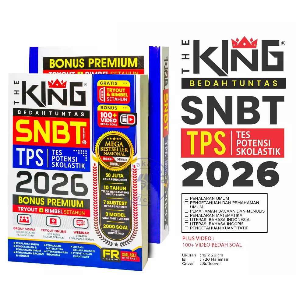 Jual Buku The King SNBT 2026 Original Buku UTBK SNBT 2026 TPS dan Tes ...