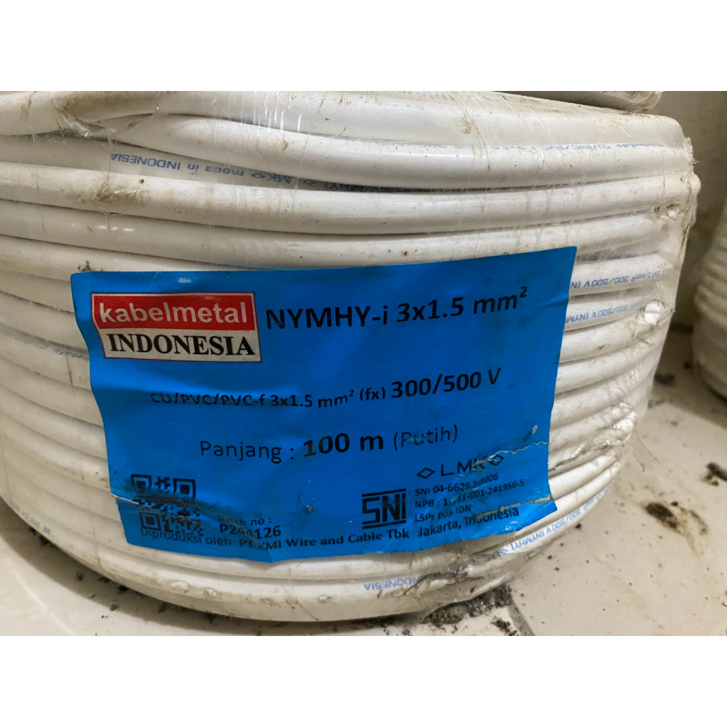 Jual KABEL METAL 3x1,5 NYMHY SERABUT HARGA PER 10 METER NYA ...
