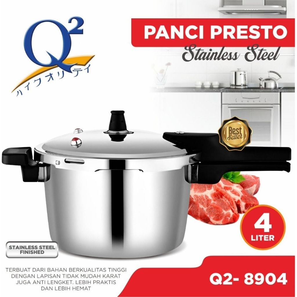 Jual PANCI PRESTO Q2-8904 (4 LITER) / panci kukusan / panci anti karat / panci steamer / panci ...