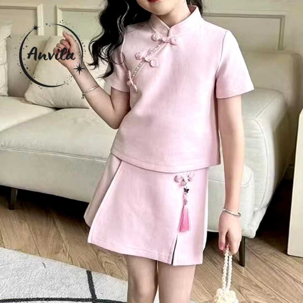 Jual Setelan Anak Perempuan Import Variasi Model Cheongsam Polosan ...