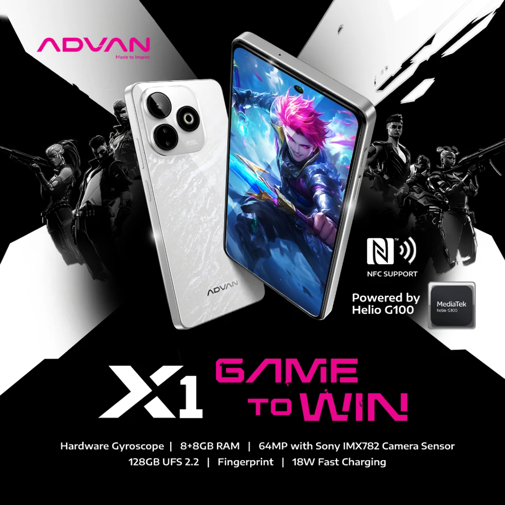 Jual HP ADVAN X1 8/128 GB Helio G100 Original Garansi Resmi Official ...