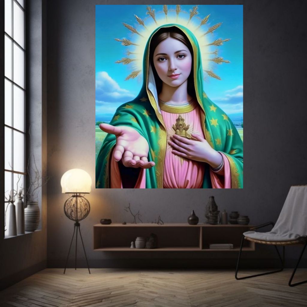 Jual hiasan dinding,BUNDA MARIA,extra jumbo,poster cetak,lukisan cetak ...