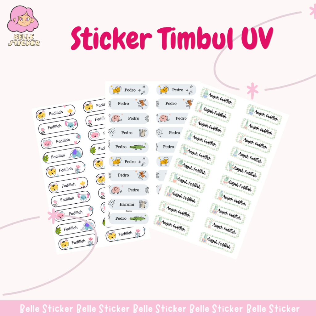 Jual Stiker Sendok Piring Gelas Perabotan Sekolah Waterprof STIKER DTF ...