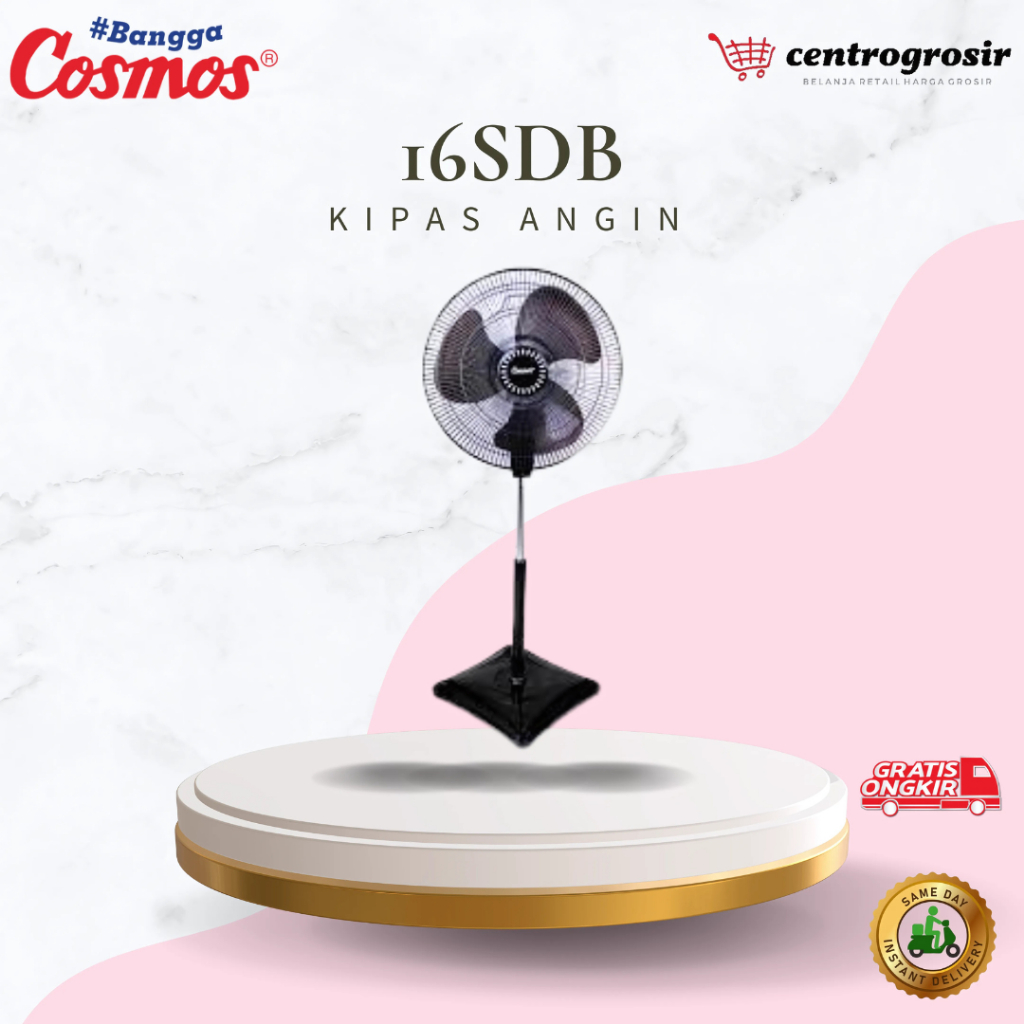 Jual Cosmos 16SDB Stand Fan Kipas Angin Berdiri 16 inch 45 Watt 16-SDB ...