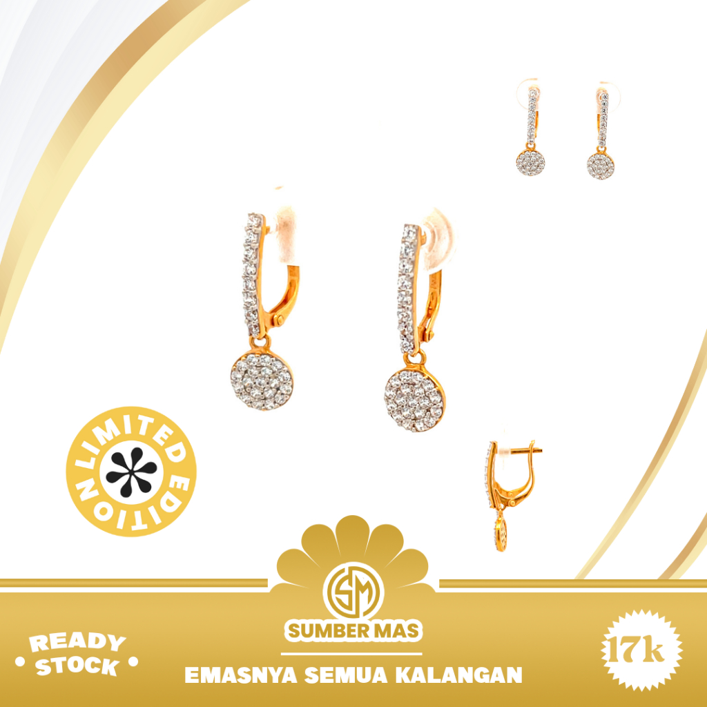 Jual SET ANTING EMAS KLIP KEKINIAN VIRAL FASHION 17K - SUMBER MAS ...