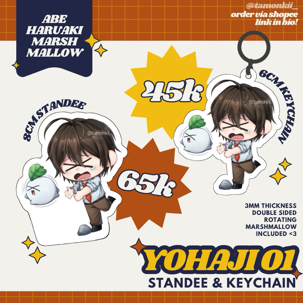 Jual YOHAJI STANDEE & KEYCHAIN (Seimei + Marsmallow) | Shopee Indonesia
