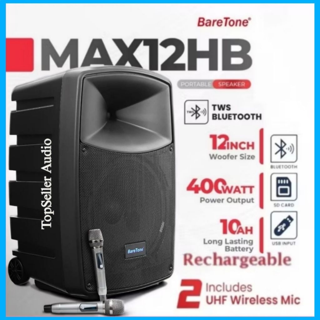 Jual Speaker Meeting Wireless Portable BareTone Max12Hb Max12 Hb Max ...