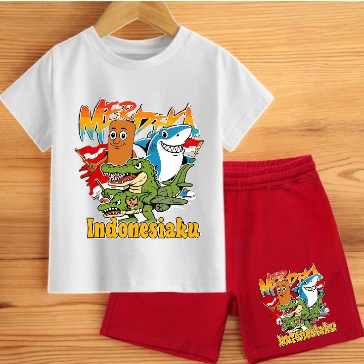 Jual SETELAN ANAK 17 AGUSTUSAN VERSI ANOMALI DAN TUNG TUNG SAHUR UNISEX / BAJU ANAK COWOK CEWEK ...