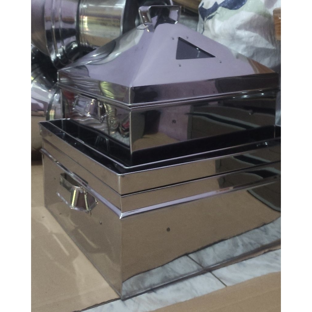 Jual kalakat Dimsum kotak bahan stenlis ukuran 35cm bahan tebal ...