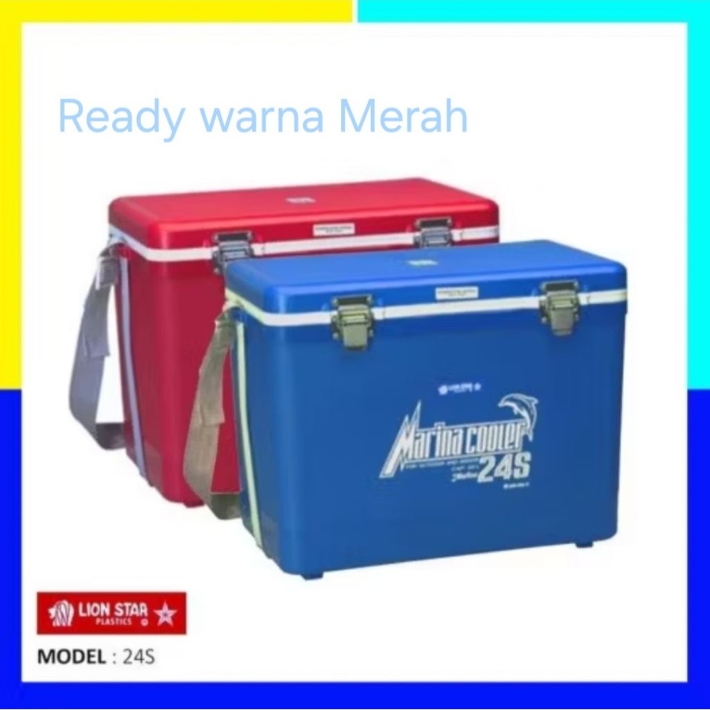 Jual LION STAR Marina Cooler Box 24S Red| new container cool box ...