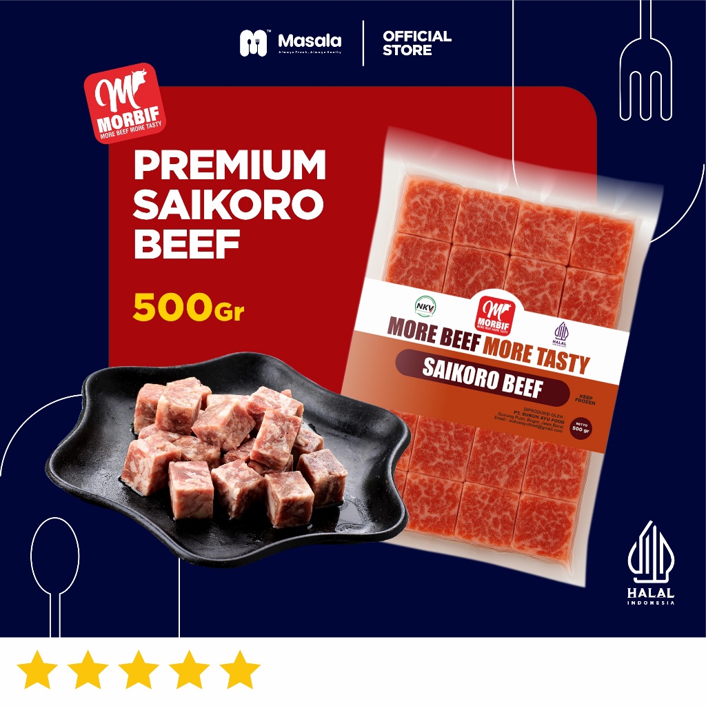 Jual Beef Saikoro Cube MORBIF 500gr - Daging Sapi Dadu Frozen Empuk ...