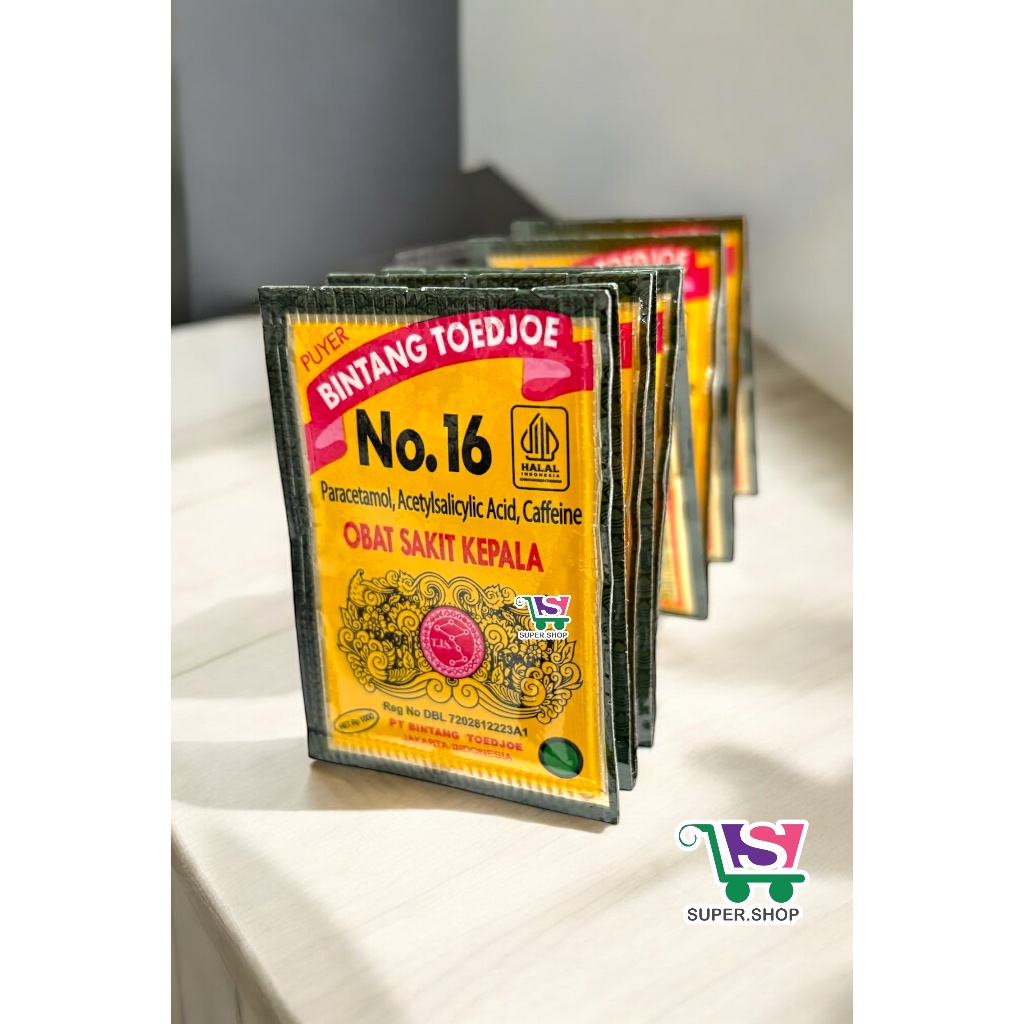 Jual Puyer Bintang Toedjoe No.16 Obat Pereda Sakit Kepala (isi 12 ...