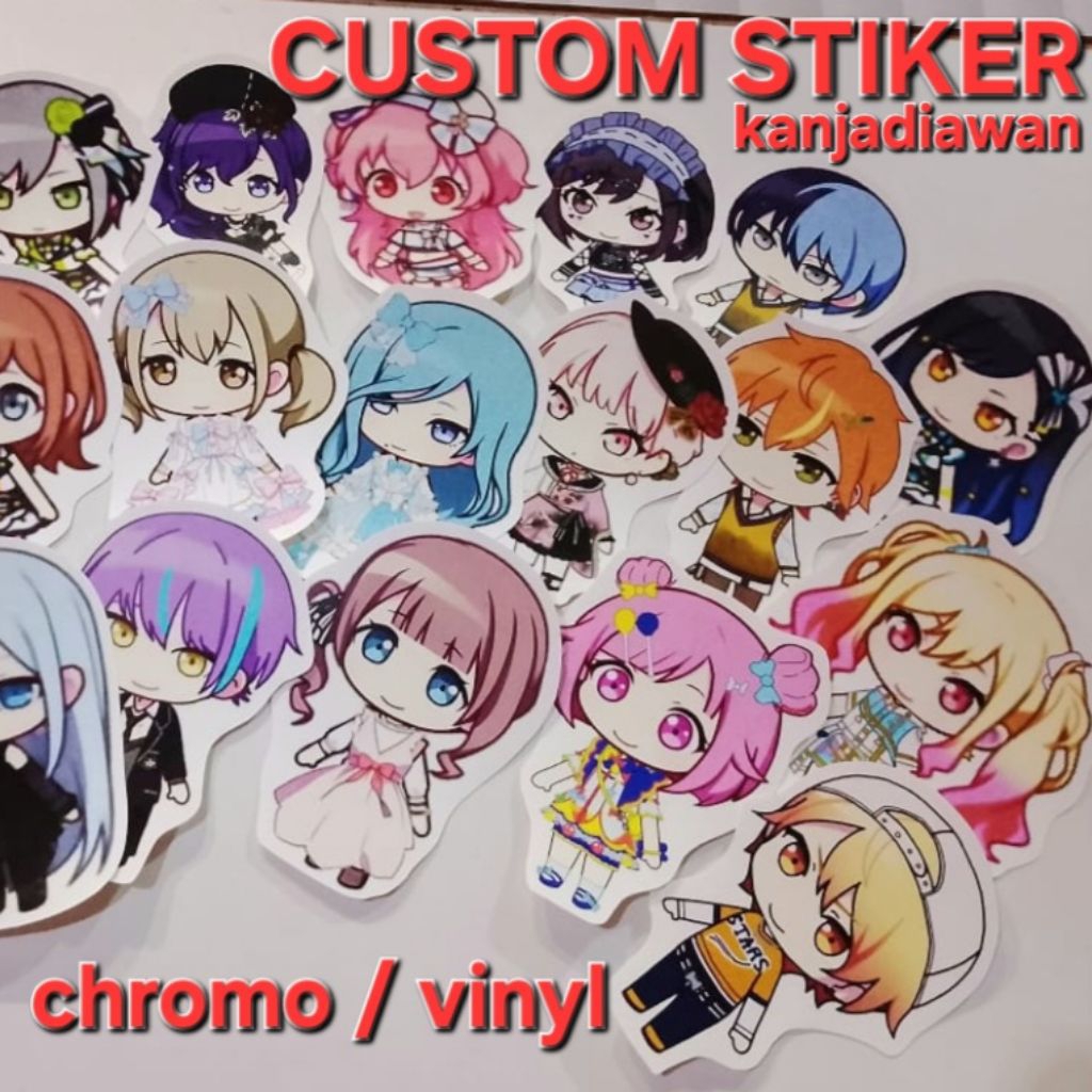 Jual Custom Stiker Chibi Anime Sticker Custom Cetak Stiker | Shopee ...
