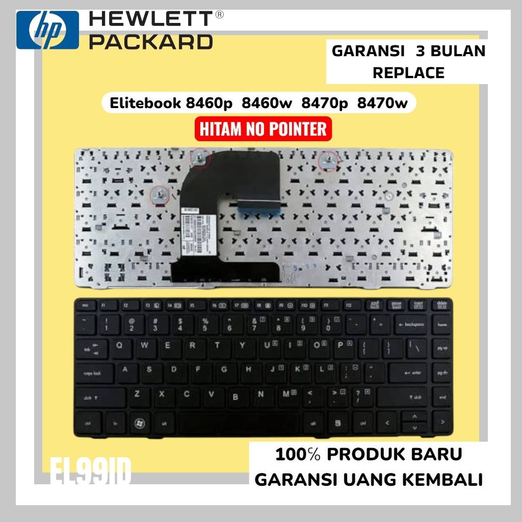Jual Keyboard HP Elitebook 8460p 8460 8410 8410w 8460w 8470p 8470w ...