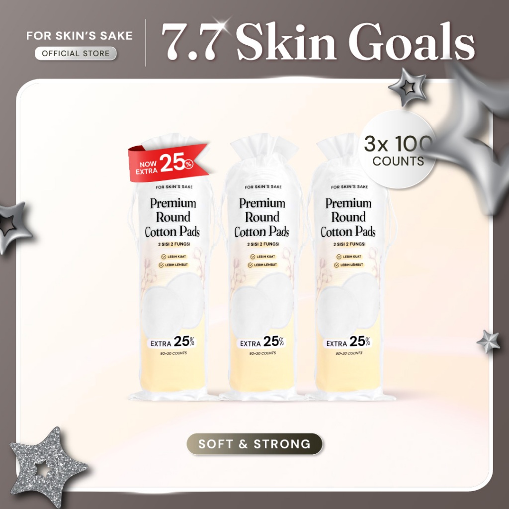 Jual For Skin's Sake FSS Bundle 3 in 1 Trio 3x Premium Round Cotton ...