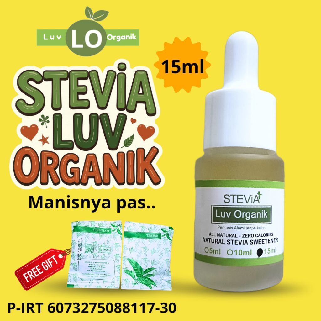 Jual Stevia Luv Organik Sweetener - 15 ml Pemanis Alami Alternatif ...