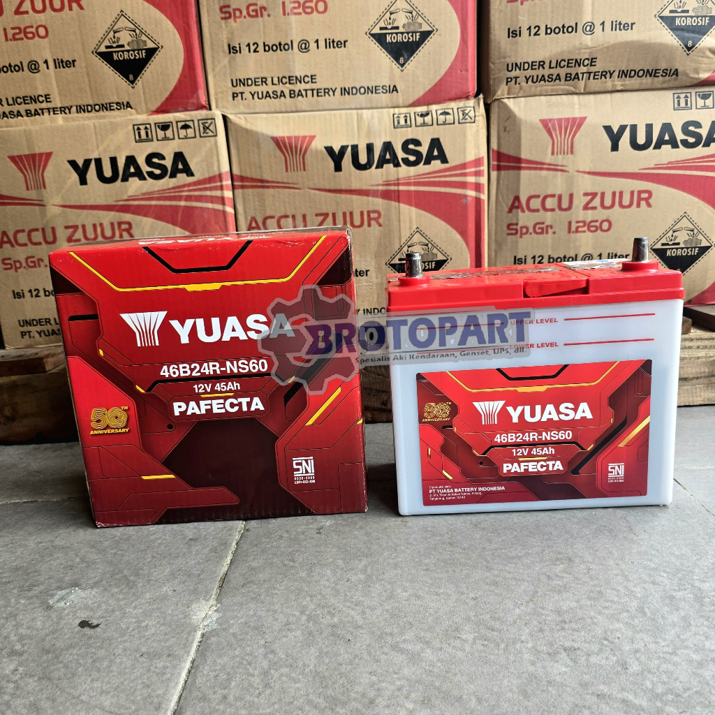Jual Aki Mobil Yuasa NS60 46B24R Pafecta Aki Basah 12V 45Ah Original ...