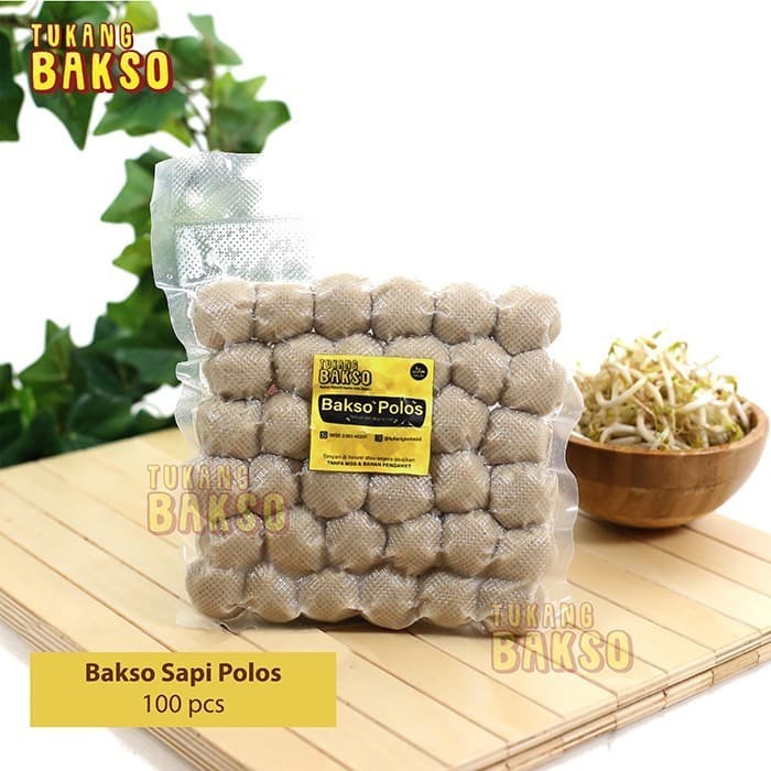 Jual Bakso Polos Baso Sapi Uk. Sedang Isi 100 pcs Fresh Halal Tanpa ...