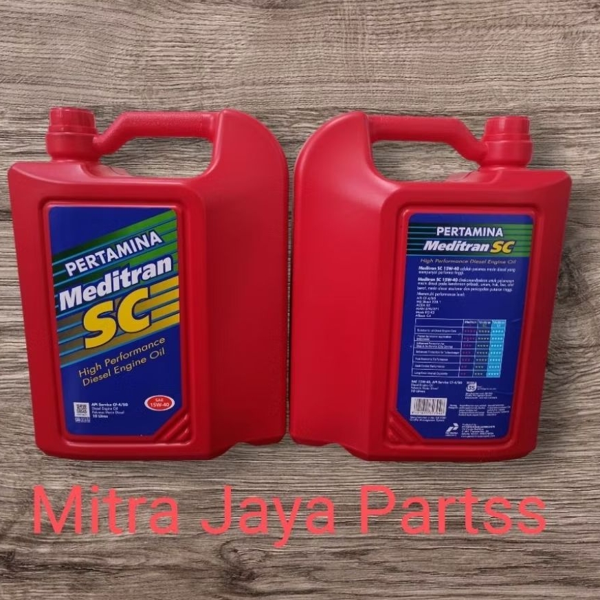 Jual Oli Meditran SC SAE 15W-40 10 Liter Oli Pertamina Meditran SC 10L ...