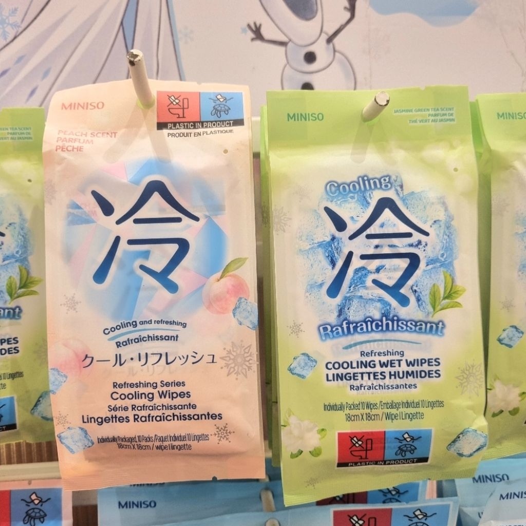 Jual MINISO REFRESHING SERIES COOLING WIPES / TISU BASAH ISI 10 ...