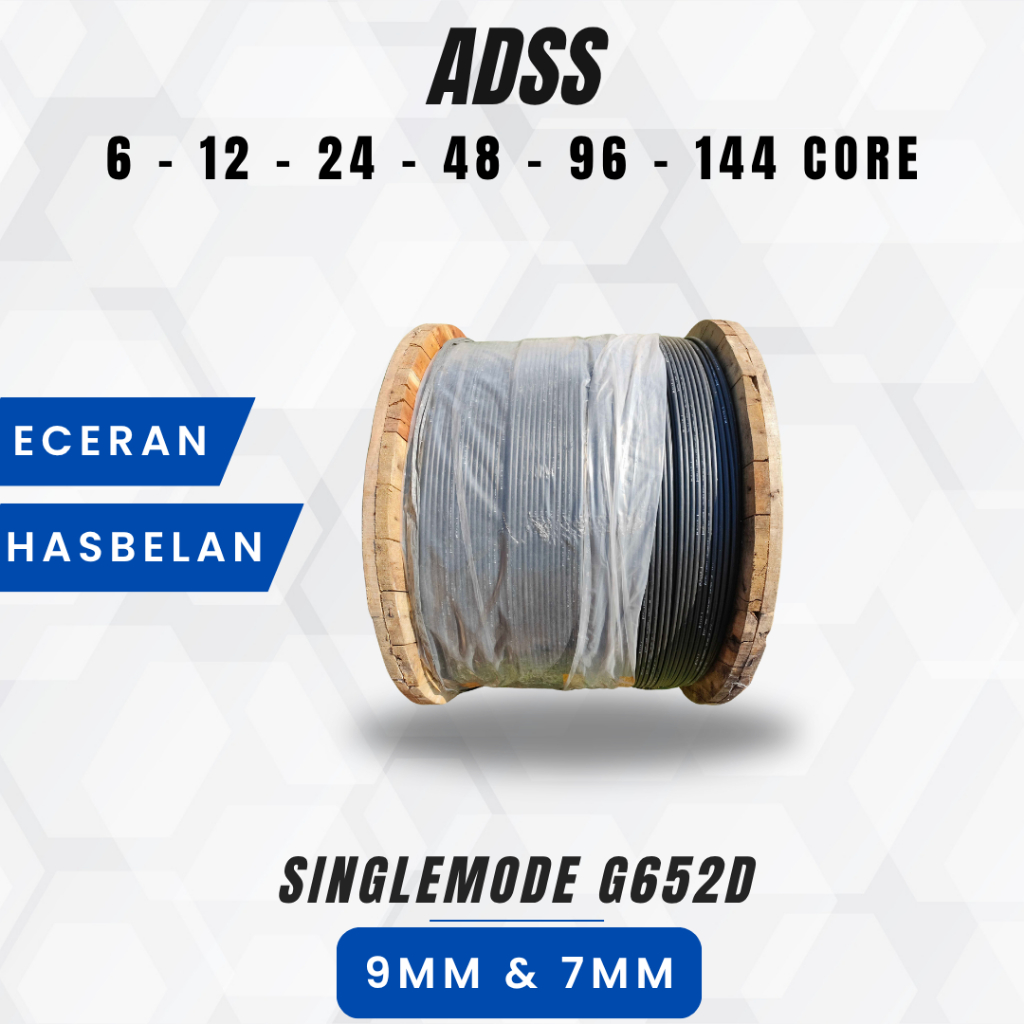 Jual Kabel FO 6 12 24 48 96 144 core ADSS 9mm+ | Shopee Indonesia