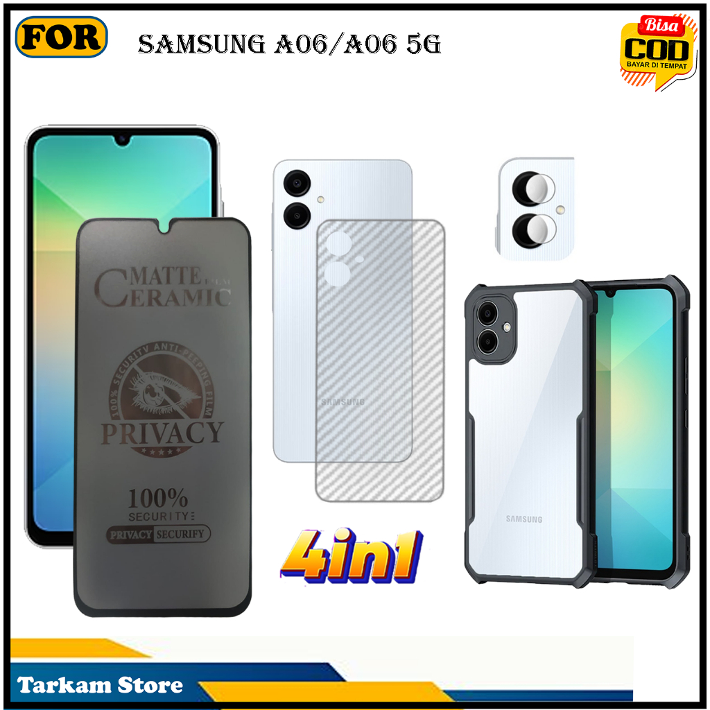 Jual 4IN1 Tempered Glass Samsung Galaxy A06/A06 5G Anti Gores Kaca Full ...