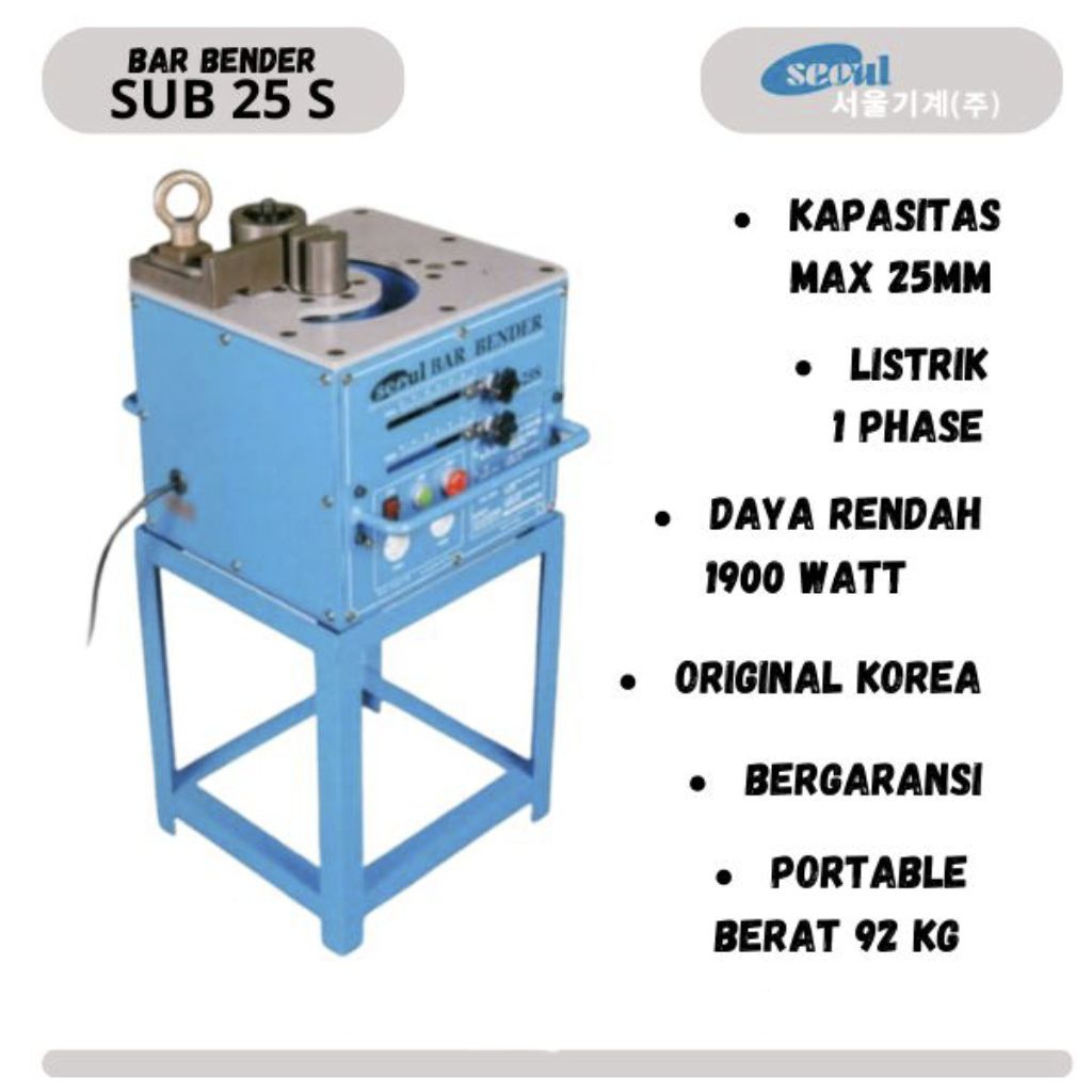 Jual Mesin Bar Bender Tipe SUB 25 S Merk Seoul Machinery | Shopee Indonesia