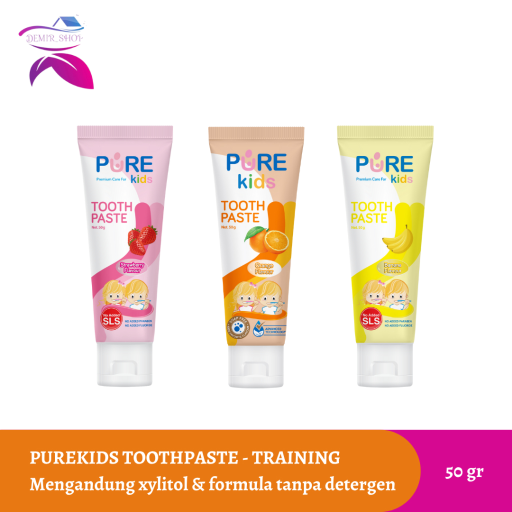 Jual Pure Kids Toothpaste 50 gr / Purekids Toothpaste For Training ...