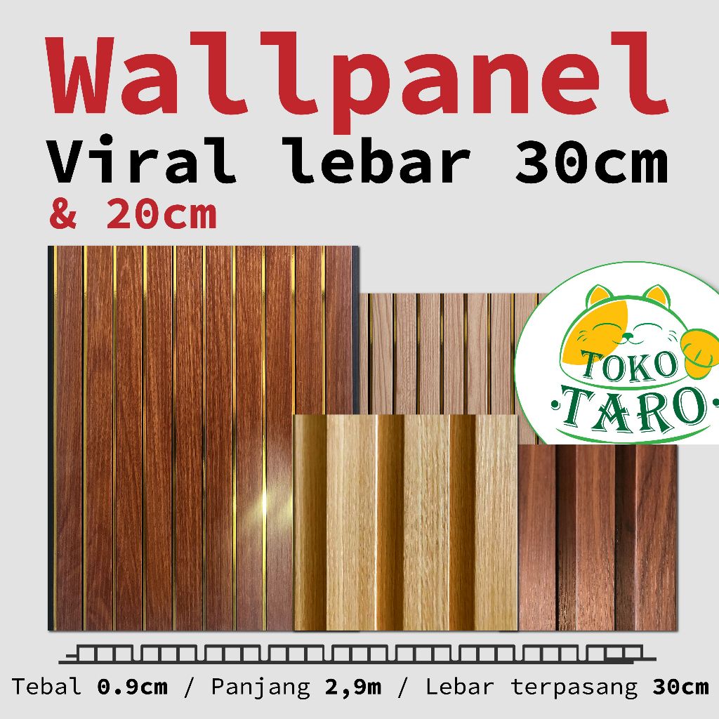 Jual Wallpanel Dekorasi Rumah Mewah LEBAR 30 cm 2.9 meter Wood Panel ...