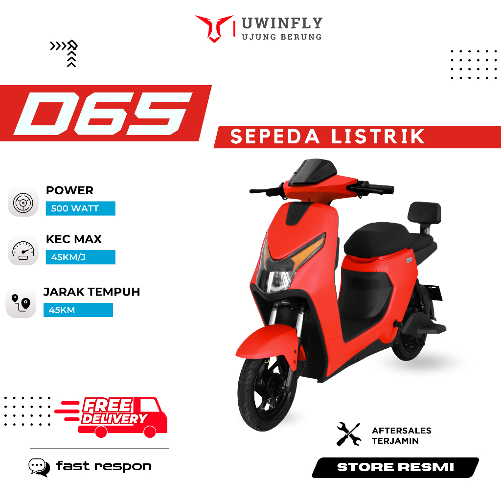 Jual [Terbaru] Sepeda listrik uwinfly d65 | 500Watt bergaransi resmi uwinfly | Shopee Indonesia