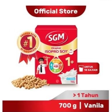 Jual Sgm Eksplor ISOPRO SOY 1+ Susu bubuk Pertumbuhan Anak Vanila 700 Gram | Shopee Indonesia