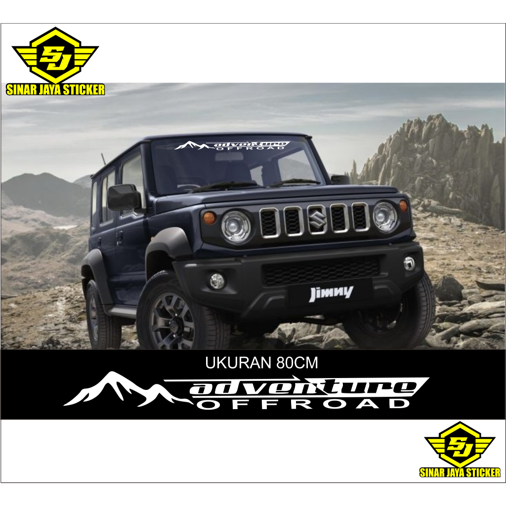 Jual cutting sticker kaca depan mobil off road adventure stiker mobil ...