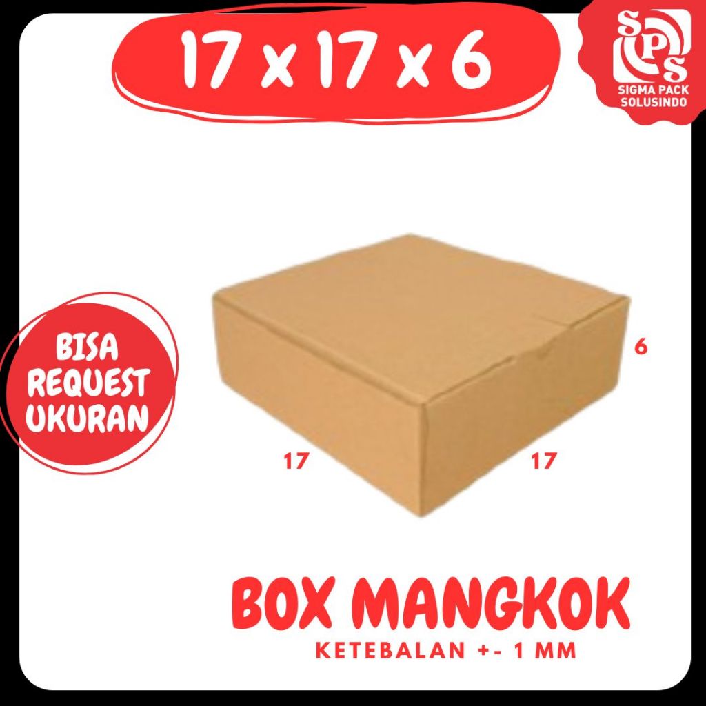 Jual Kardus Mangkok 17x17x6 LD Eflute Packing Souvenir Box Mangkok Box ...