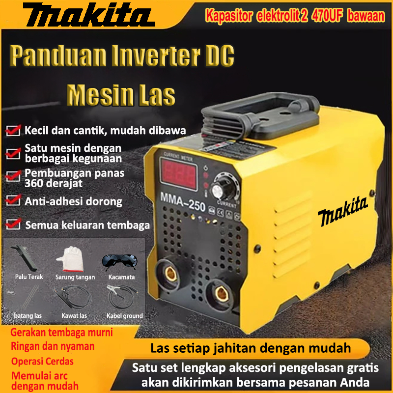 Jual MAKITA Mesin Las Inverter MMA-250A IGBT 450 Watt / Mesin trafo las ...