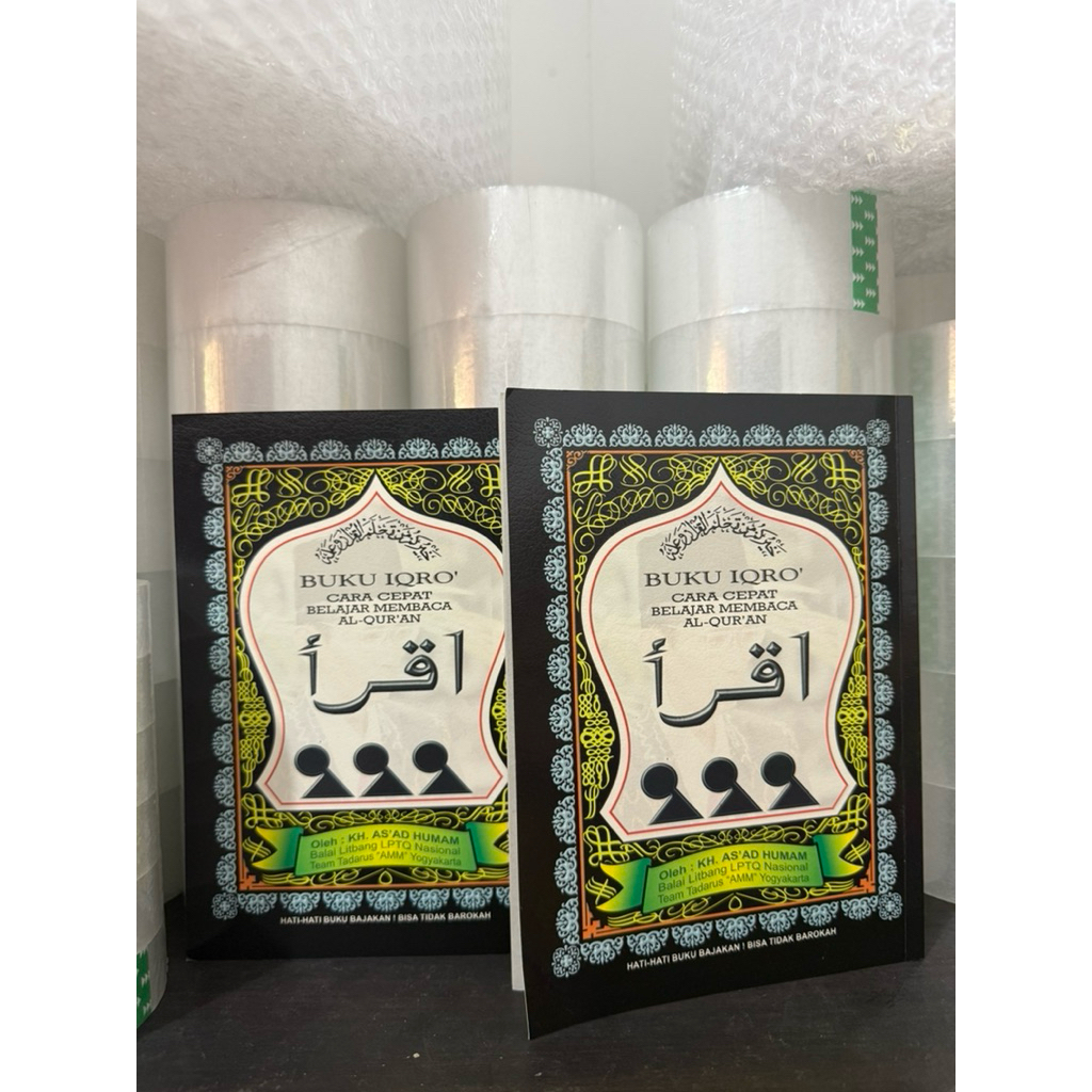 Jual IQRO BESAR HITAM ORIGINAL JILID 1-6 FREE TUDING | Shopee Indonesia